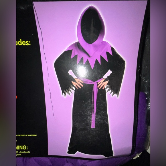 Totally Ghoul | Costumes | Kids Hooded Purple And Black Costume New ...